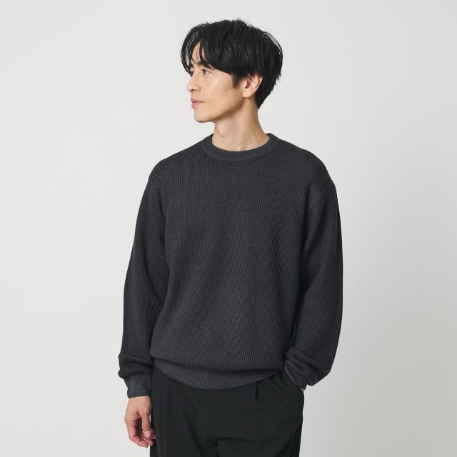 ビューティー＆ユース ユナイテッドアローズ（BEAUTY&YOUTH）/フェード アゼ クルーネック ニット 手洗い可能