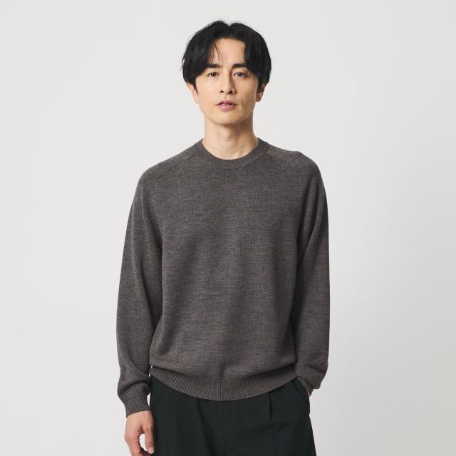 ビューティー＆ユース ユナイテッドアローズ（BEAUTY&YOUTH）/7ゲージ ファイン MRN クルーネック ニット 手洗い可能