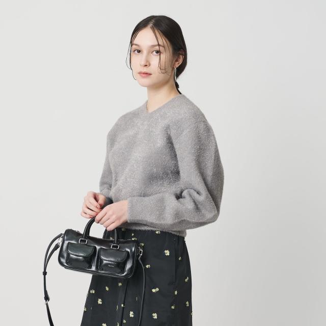 ビューティー＆ユース ユナイテッドアローズ（BEAUTY&YOUTH）/ラメフェザー Vネックニットプルオーバー