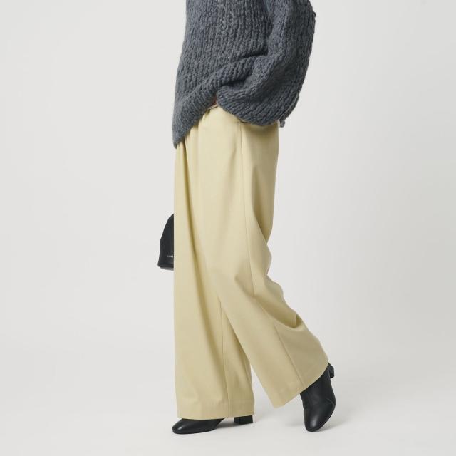 ビューティー＆ユース ユナイテッドアローズ（BEAUTY&YOUTH）/裏起毛ジョーゼット ワイドパンツ ウォッシャブル