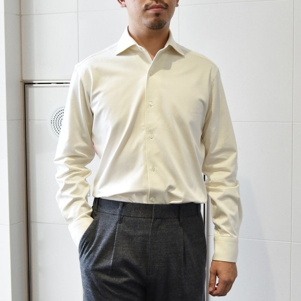 シップス/SHIPS:ALBINI ジャージー ネル イタリアンワイドカラー シャツ