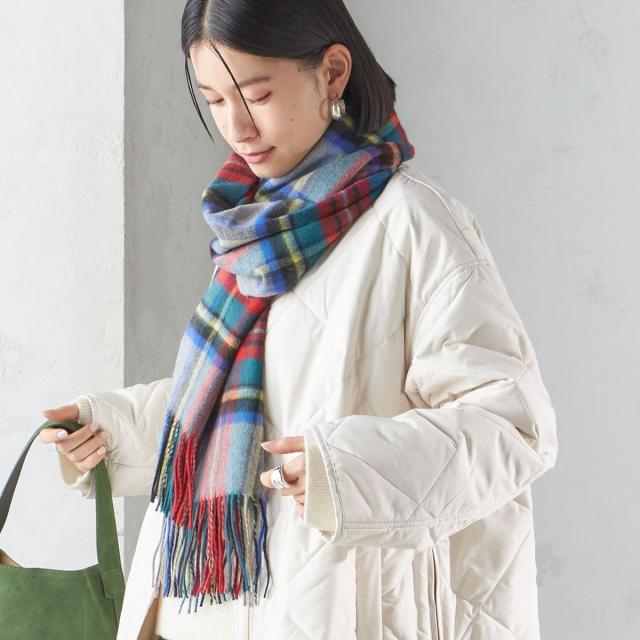 シップス（SHIPS）/チェック カシミヤ ストール