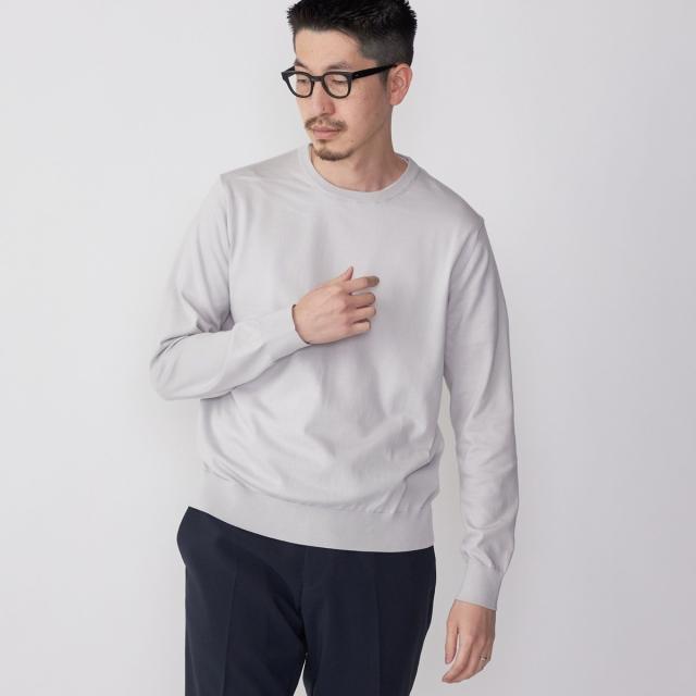 シップス（SHIPS）/SHIPS: シーアイランド コットン クールネック 無地 ニット