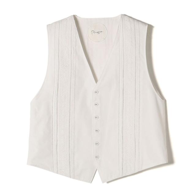 シップス/【SHIPS別注】Pheeta:〈手洗い可能〉ピンタック ショート ベスト