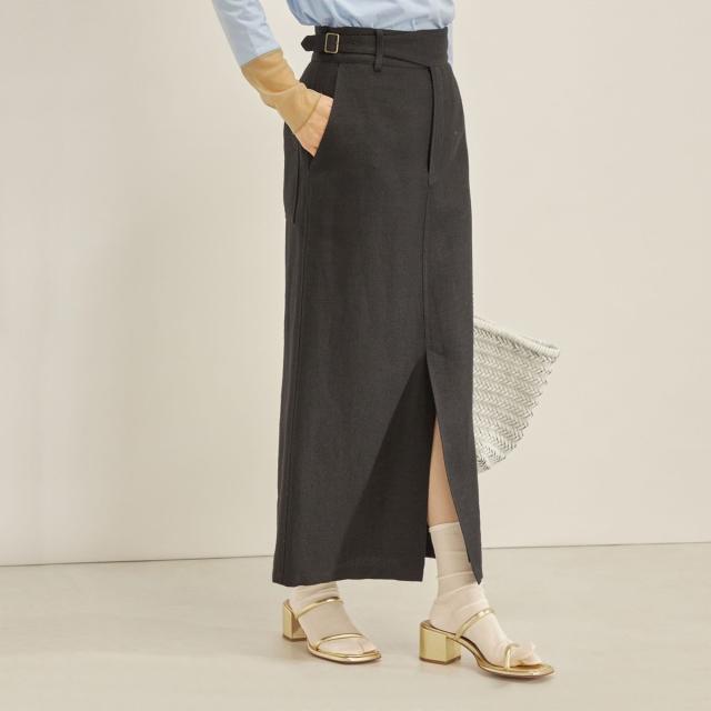 シップス（SHIPS）/MANTECO 麻混 タイト ロング スカート◇