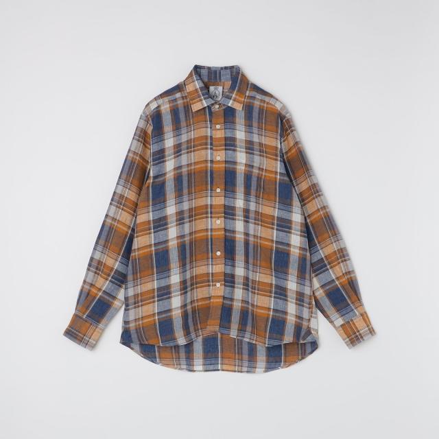 シップス（SHIPS）/CORDINGS: マブチ チェック リネン シャツ