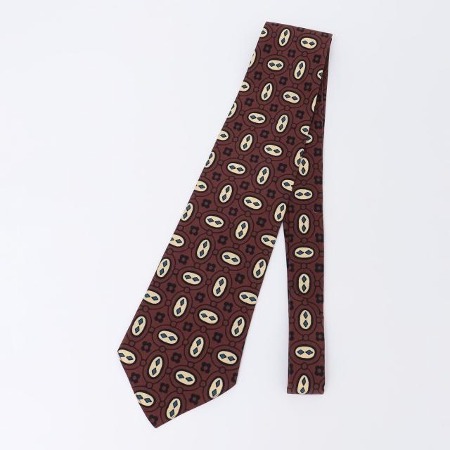 シップス（SHIPS）/Fratelli Luigi: シルク プリント チェーン ネクタイ