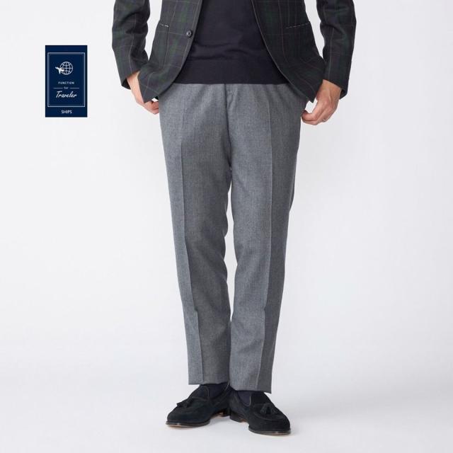 シップス（SHIPS）/SHIPS:〈FUNCTION〉〈手洗い可能〉ライト サキソニー ストレッチ スラックス パンツ