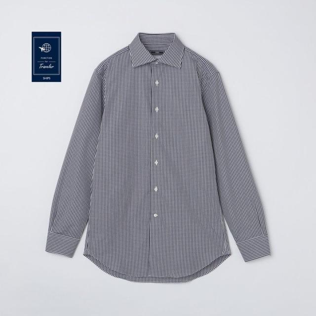 シップス（SHIPS）/SHIPS: イージーアイロン ワイドカラー ギンガムチェック シャツ