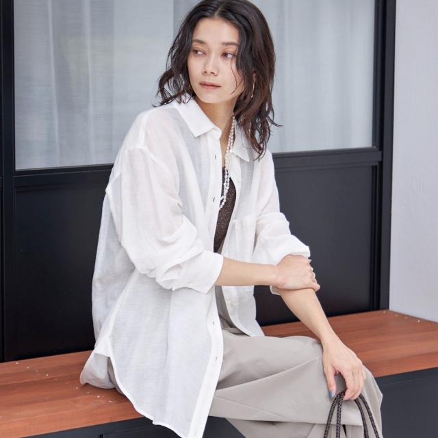 シップス（SHIPS）/〈手洗い可能〉IMPERIAL LINEN オーバー シャツ