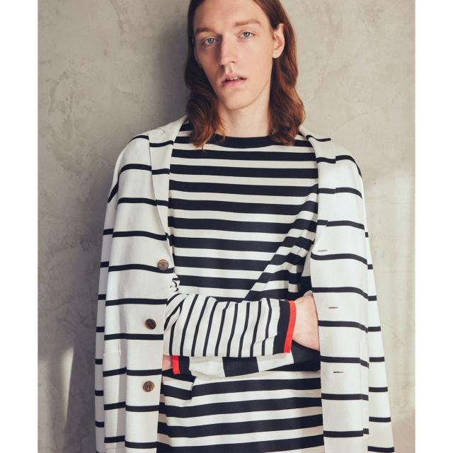 シップス（SHIPS）/BATEAUX DE SHIPS: コットン ミラノリブ シングル テーラード ニットジャケット