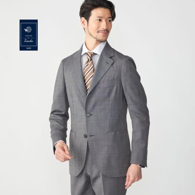 シップス（SHIPS）/SHIPS:〈セットアップ対応/洗濯機可能〉トロピカル ウォッシャブル ピンヘッド ジャケット