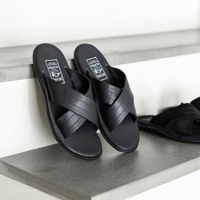 シップス（SHIPS）/【SHIPS 別注】SLIPPER: クロス レザー サンダル