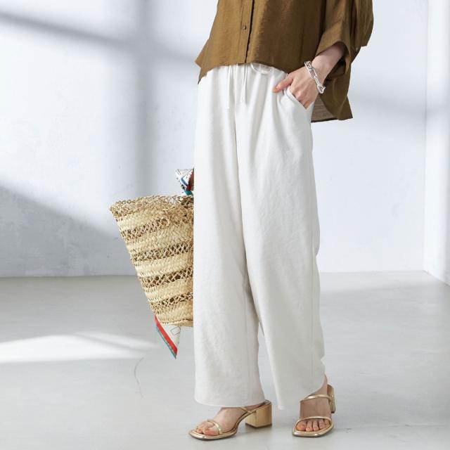 シップス（SHIPS）/〈手洗い可能〉ツイル ドロスト パンツ