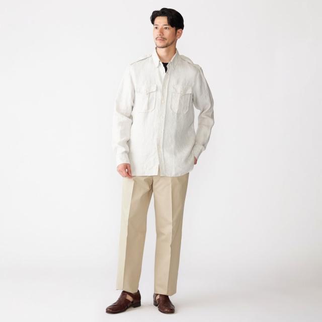 シップス（SHIPS）/【SHIPS別注】GUY ROVER: リネン キャンバス サファリシャツ