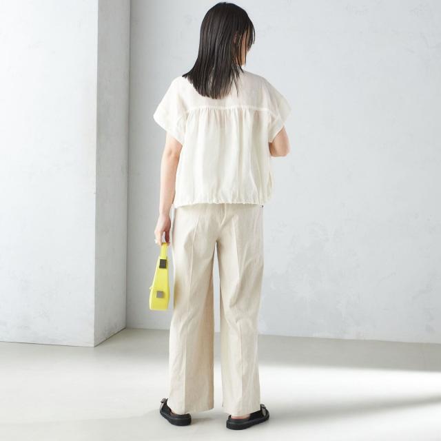 シップス（SHIPS）/〈手洗い可能〉ストレッチ リネン ベアトップ