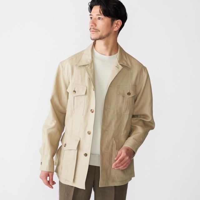 シップス（SHIPS）/SHIPS: LES LESTON リネン サファリ ジャケット
