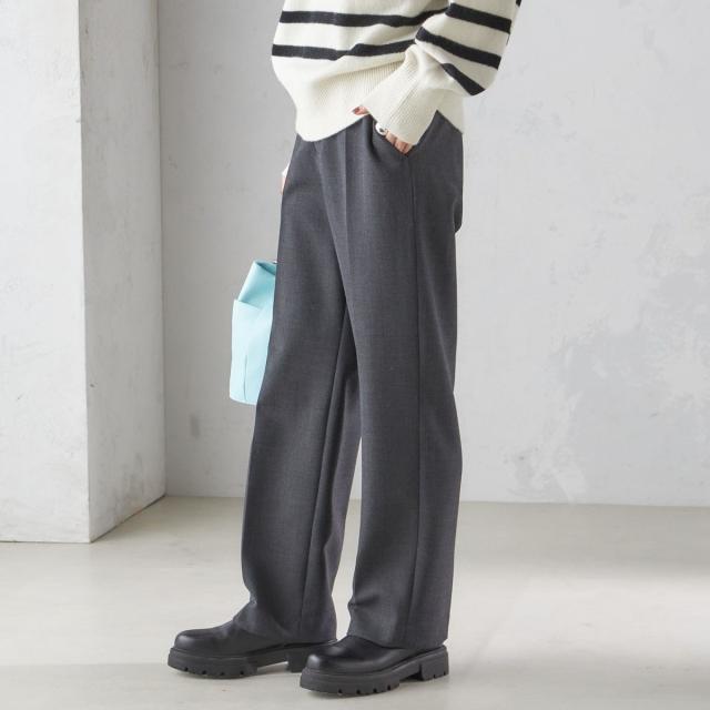 シップス（SHIPS）/〈手洗い可能〉ストレート センタープレス トラウザーズ