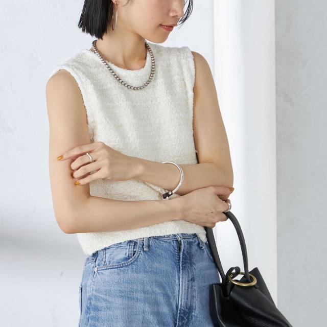 シップス（SHIPS）/〈手洗い可能〉バック ジップ ツイード ベスト