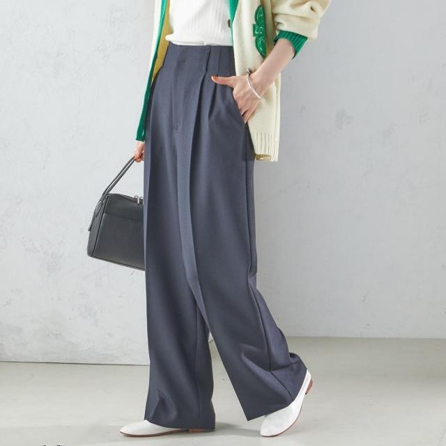 シップス（SHIPS）/〈手洗い可能〉シャーク ツイード タック パンツ