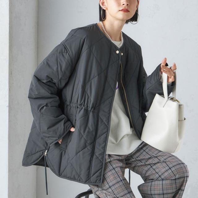 シップス（SHIPS）/《一部予約》〈手洗い可能〉キルティング サイドジップ ブルゾン