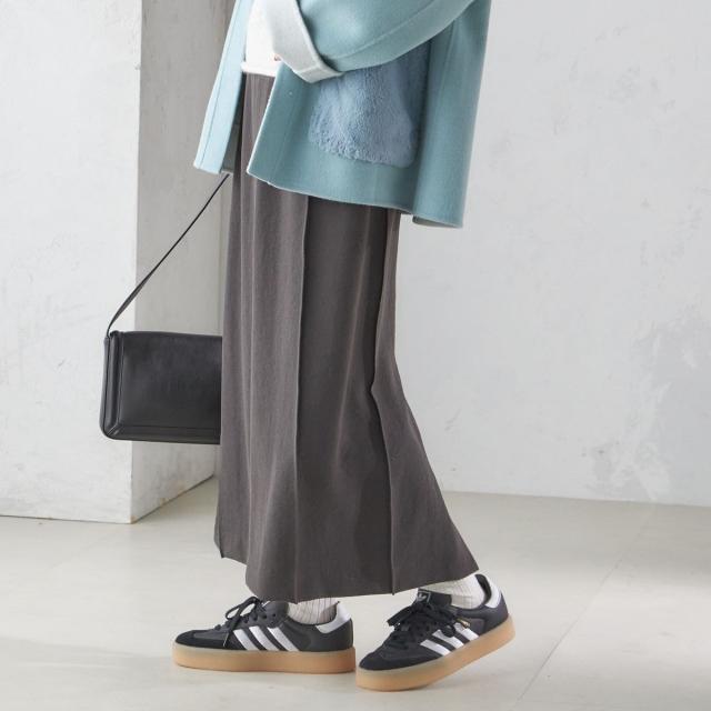 シップス（SHIPS）/〈手洗い可能〉ジョーゼット ピンタック タイト スカート