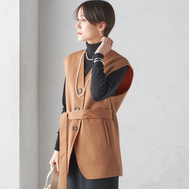 シップス（SHIPS）/配色 リバー ジレ