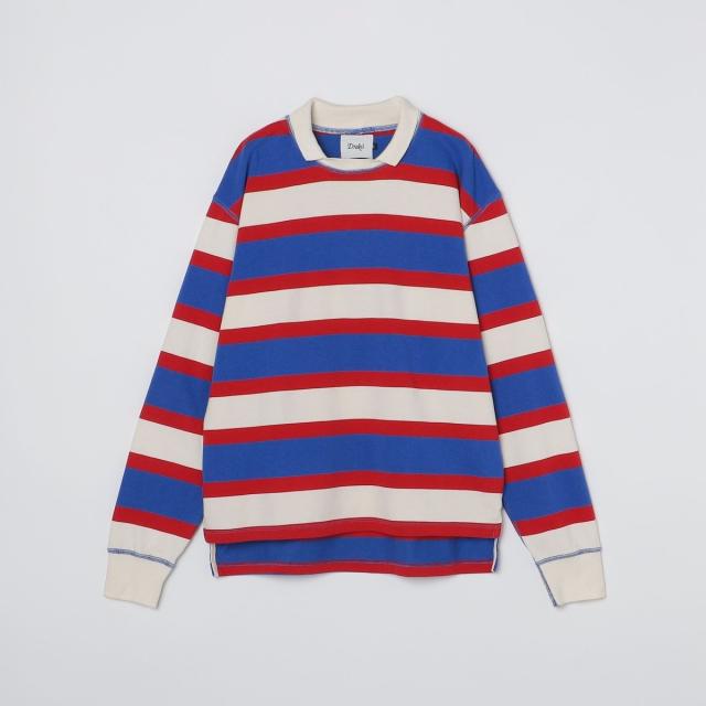 シップス（SHIPS）/Drake’s: MOCK STRIPE RUGBY SHIRT