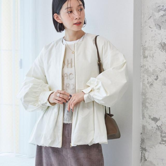 シップス（SHIPS）/ペプラム バルーン 中綿 ブルゾン