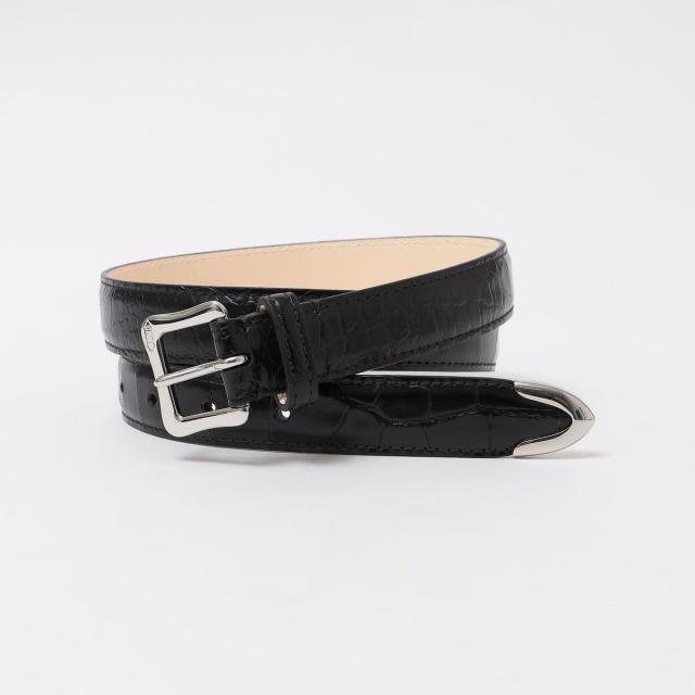 シップス（SHIPS）/J&MDAVIDSON: クロコ型押し チップエンド ベルト