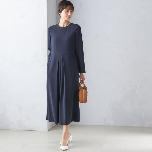 シップス（SHIPS）/〈手洗い可能〉トリアセテート混 フロント タック ワンピース（セットアップ対応）