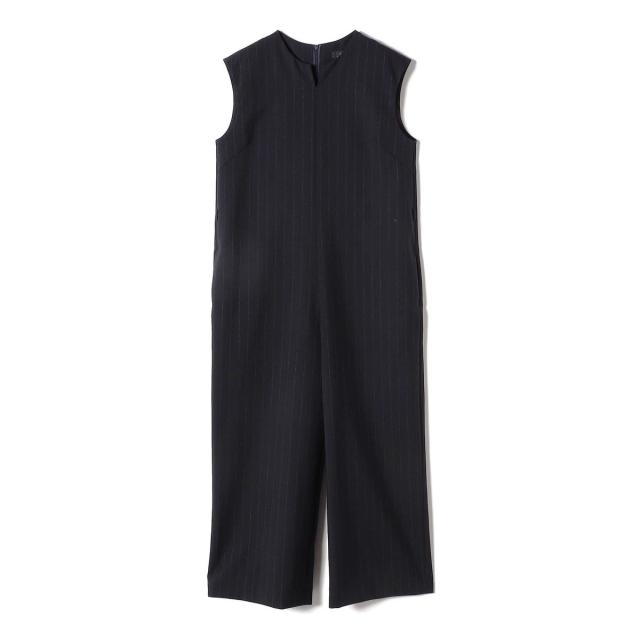 シップス（SHIPS）/SHIPS Primary Navy Label:梳毛 ストライプ サロペット