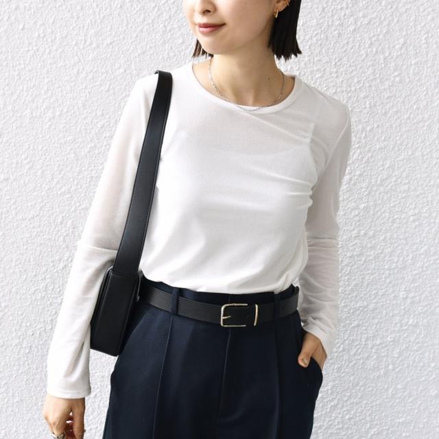 シップス（SHIPS）/シアー トリコット ロングスリーブ TEE