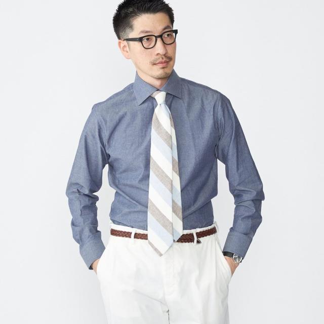 シップス（SHIPS）/SHIPS: ダンガリー ワイドカラー シャツ