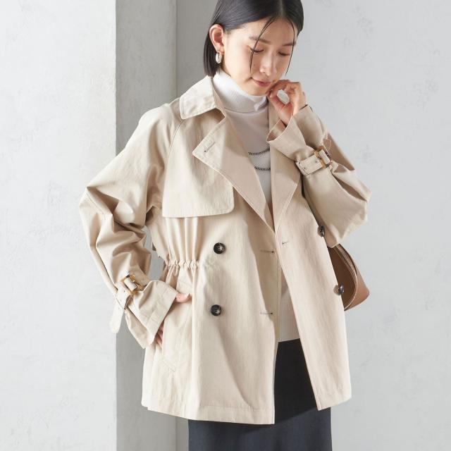 シップス（SHIPS）/〈撥水加工〉ドロスト ショート トレンチ コート