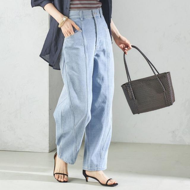 シップス（SHIPS）/パッチワーク カーブ デニム