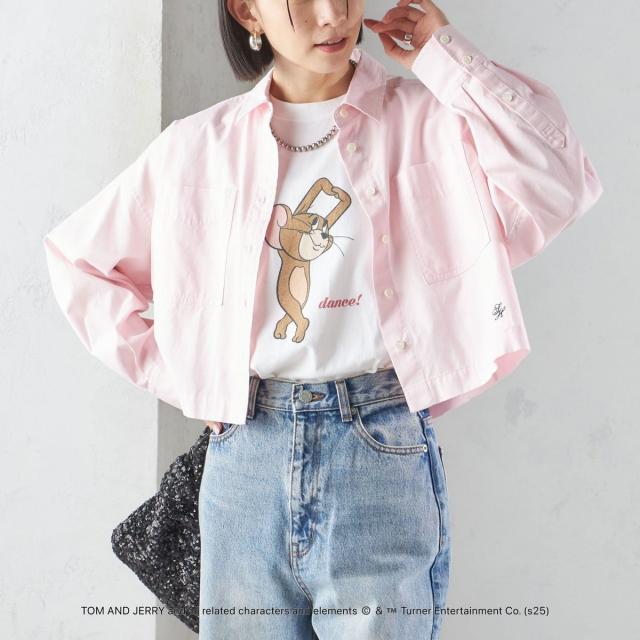 シップス（SHIPS）/〈洗濯機可能〉ピン オックス 刺繍 クロップド シャツ