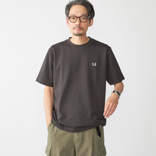 シップス（SHIPS）/【SHIPS別注】FRED PERRY:COOLMAX(R) 鹿の子 ワンポイント ロゴ Tシャツ