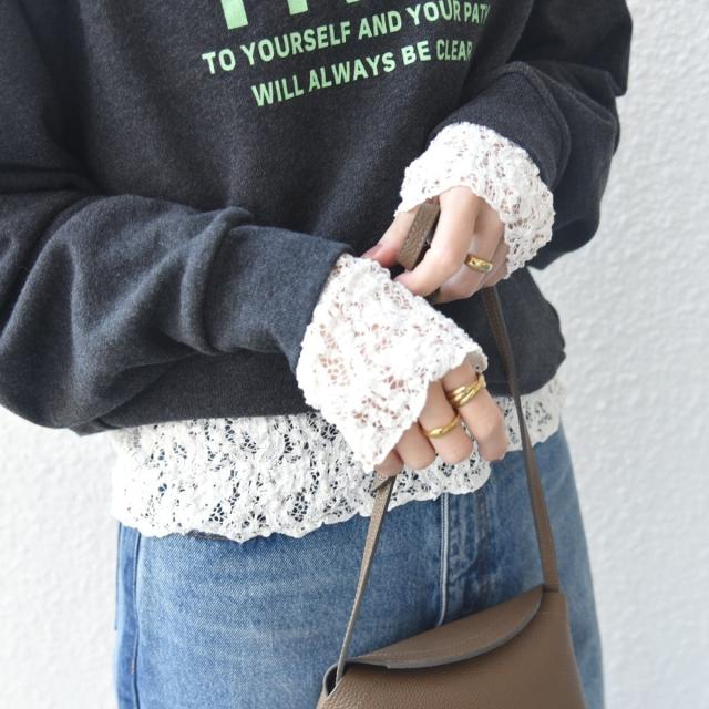 シップス（SHIPS）/〈手洗い可能〉ラッセル レース クルーネック カットソー