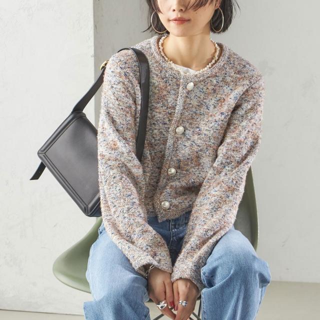 シップス（SHIPS）/〈手洗い可能〉ミックス ツイード ショート ジャケット