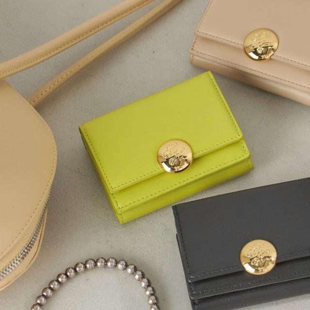 シップス（SHIPS）/イタリアンレザー ゴールドパーツ 三つ折り 財布