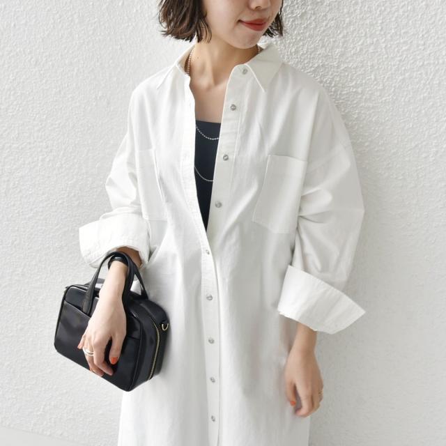 シップス（SHIPS）/〈洗濯機可能〉ワンポイント 刺繍 シャツ ワンピース