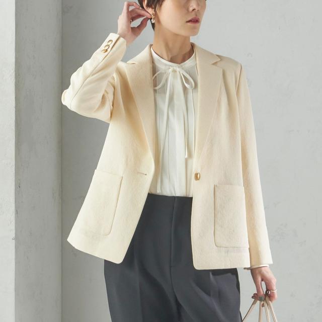 シップス（SHIPS）/〈手洗い可能〉ストレッチ混 シングル 1ボタン テーラード ジャケット