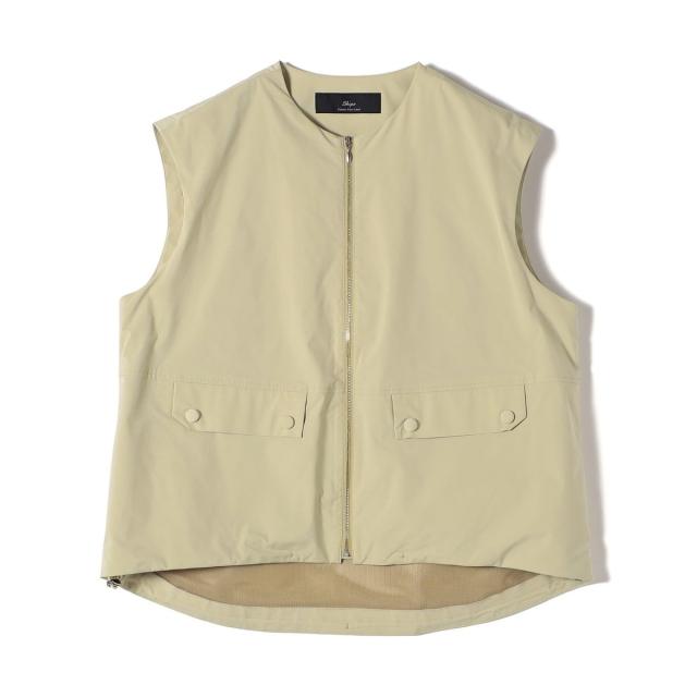 シップス（SHIPS）/SHIPS Primary Navy Label:タフタ ジップアップ ジレ