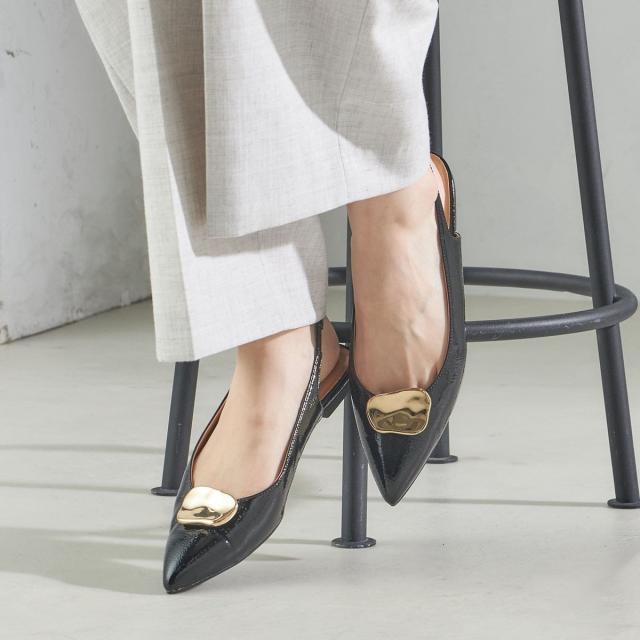 シップス（SHIPS）/2WAY バックル スリング バック フラット シューズ