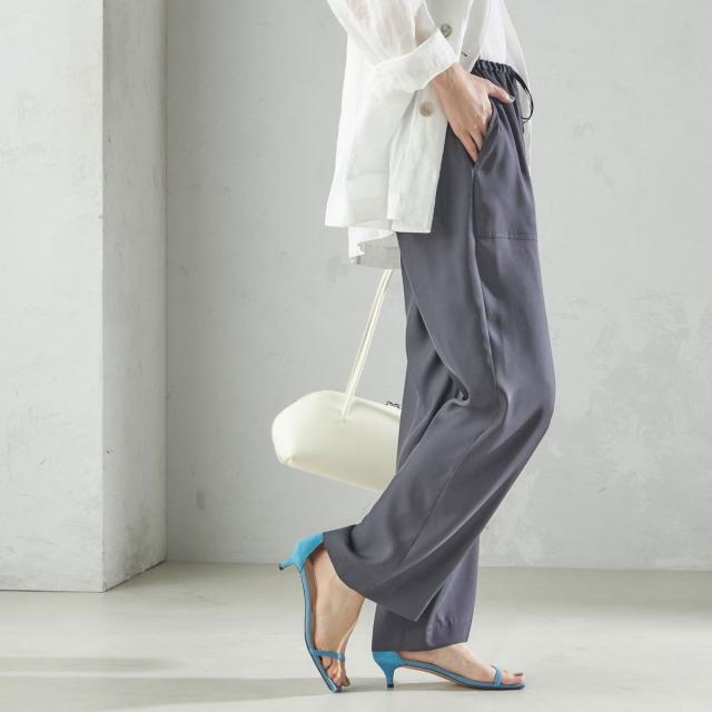 シップス（SHIPS）/〈手洗い可能〉キュプラ混 ツイル ポケット パンツ