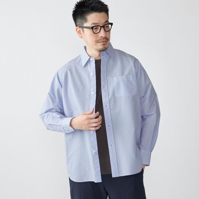 シップス（SHIPS）/SHIPS: レギュラーカラー エアリー コットン ロングスリーブ シャツ