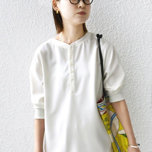 シップス（SHIPS）/〈手洗い可能〉前後 2WAY ジョーゼット 袖リブ プルオーバー