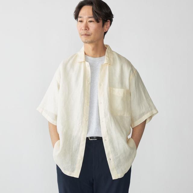 シップス（SHIPS）/SHIPS: リネン パナマ ウィークエンド ショートスリーブ シャツ