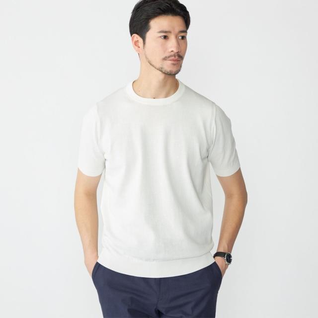 シップス（SHIPS）/SHIPS: ICE COTTON クルーネック ショートスリーブ ニットTシャツ